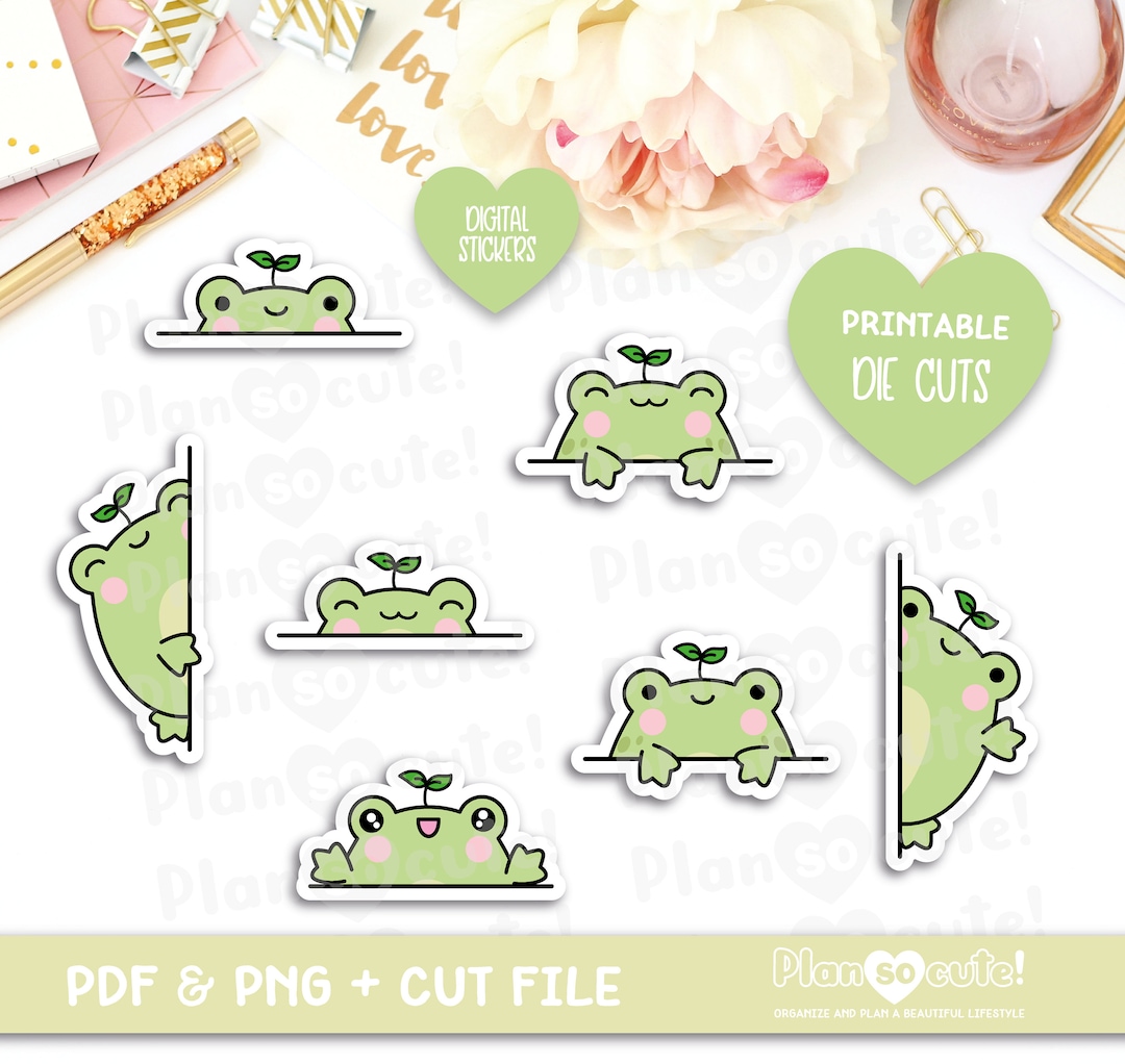 Sapi The Frog Peek A Boo Die Cuts Cute Frog Stickers Printable