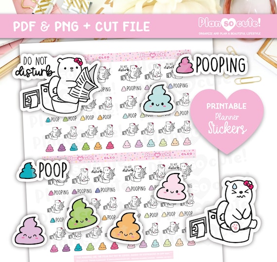 Pooping Cleo Printable Stickers Poop Stickers Printable - Etsy Hong Kong