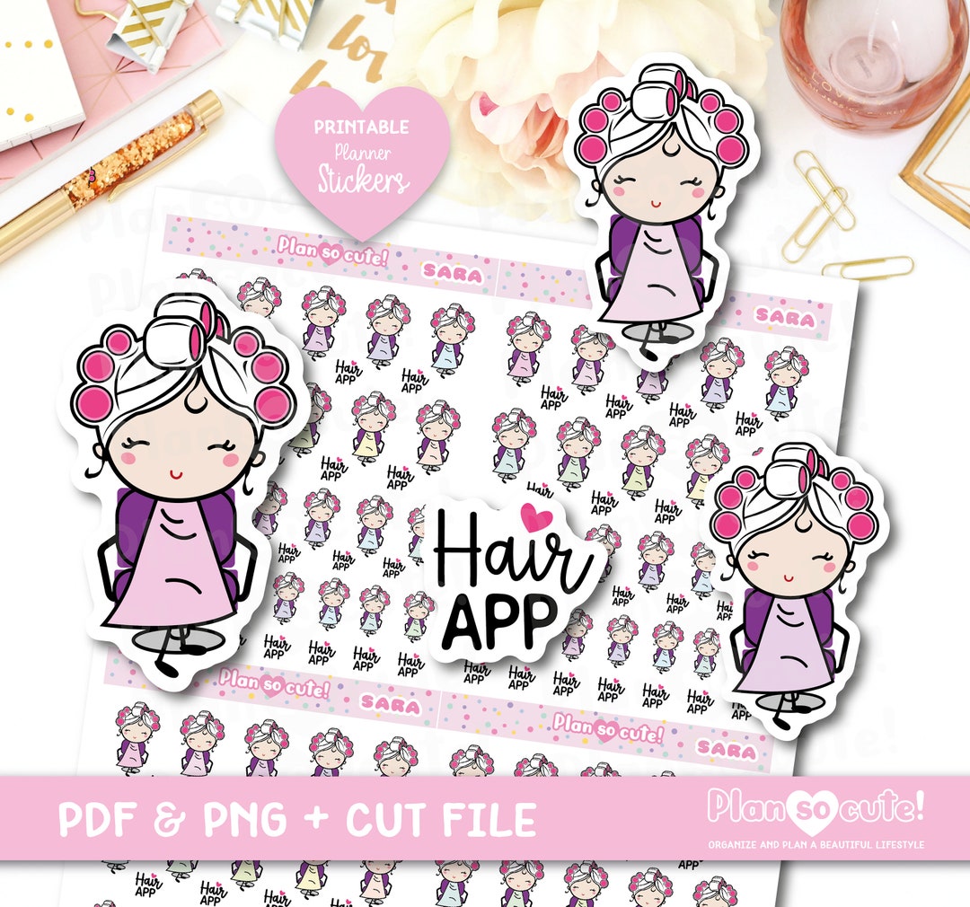 Sara Hair Appointment, Printable Stickers, Printable Planner Stickers ...