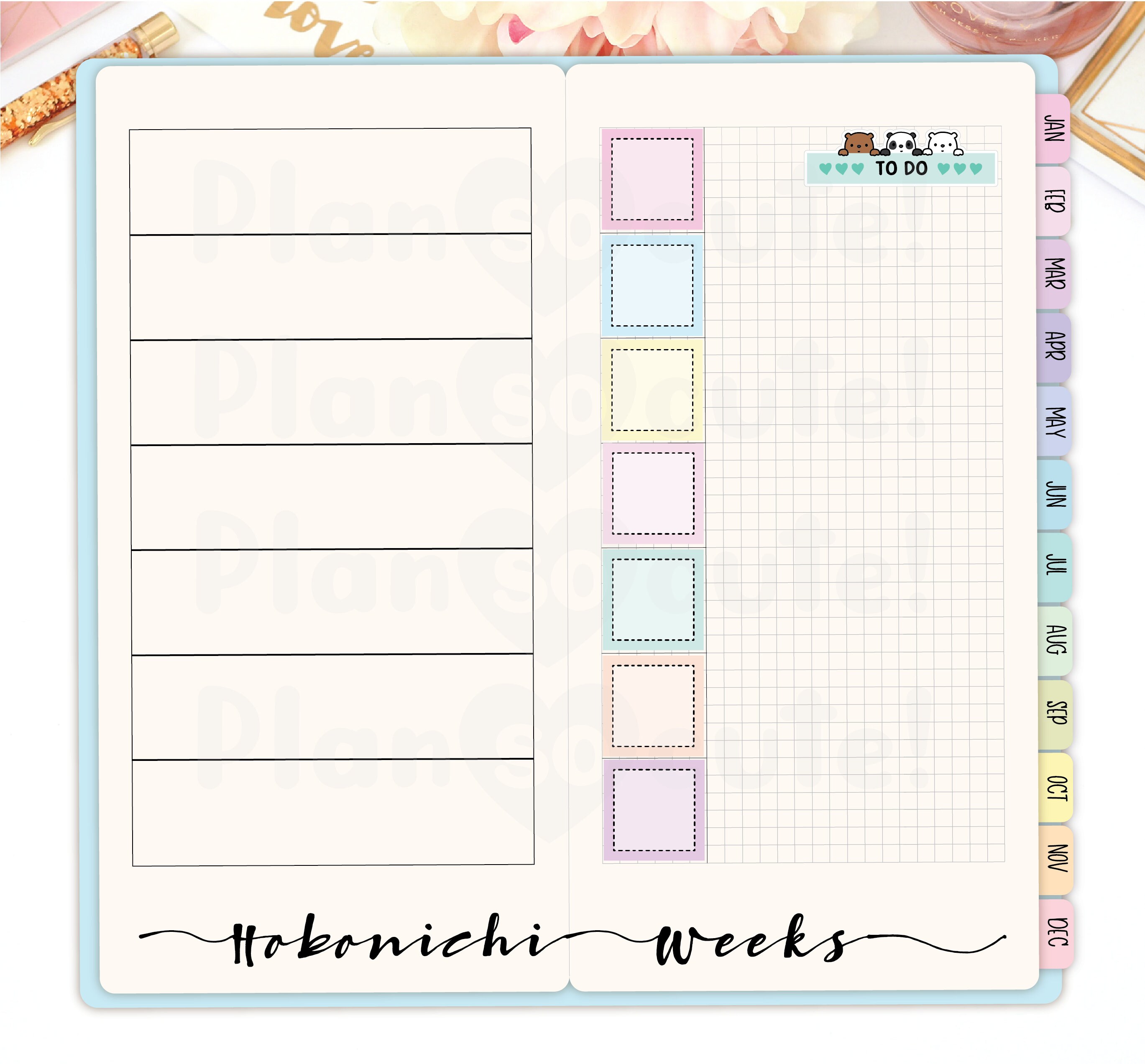 Remember Important Headers Peeking Bears Printable Planner - Etsy
