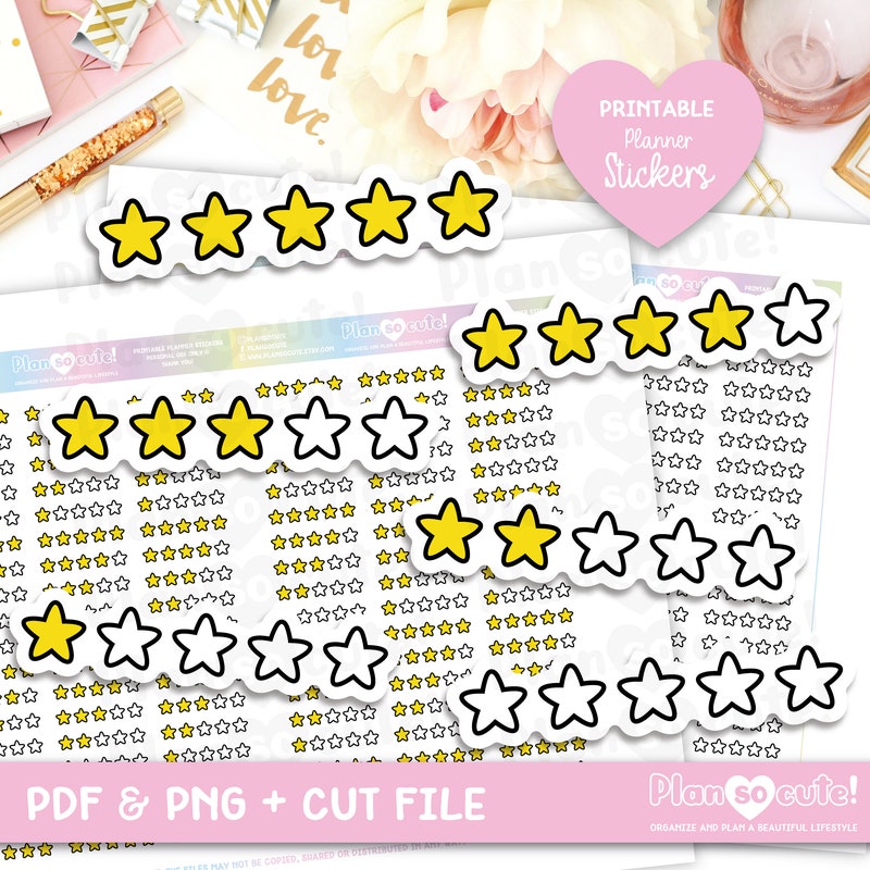 Printable Rating Stickers - Etsy