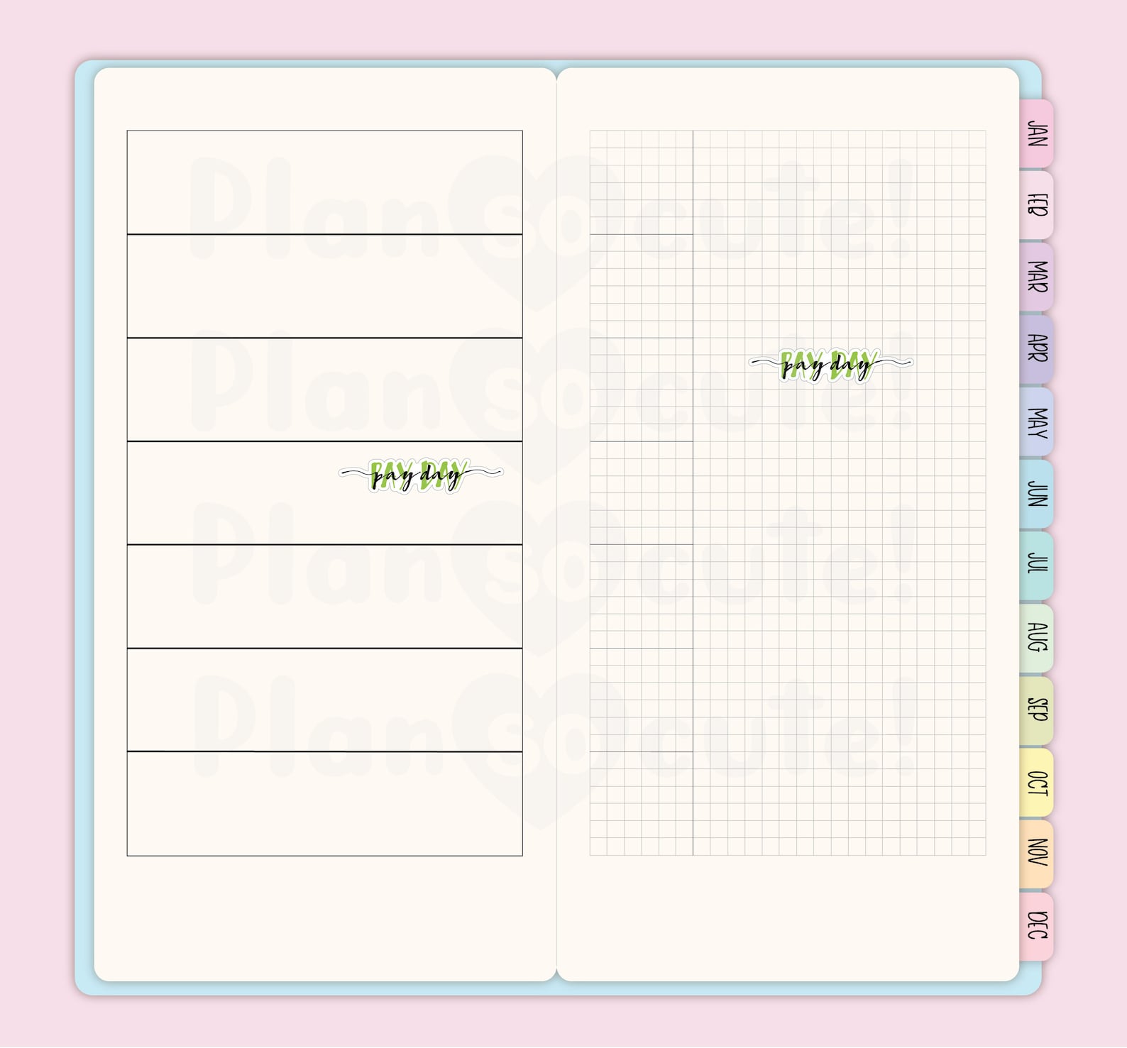 Pay Day Script, Printable Planner Stickers, Cricut and Silhouette Files ...