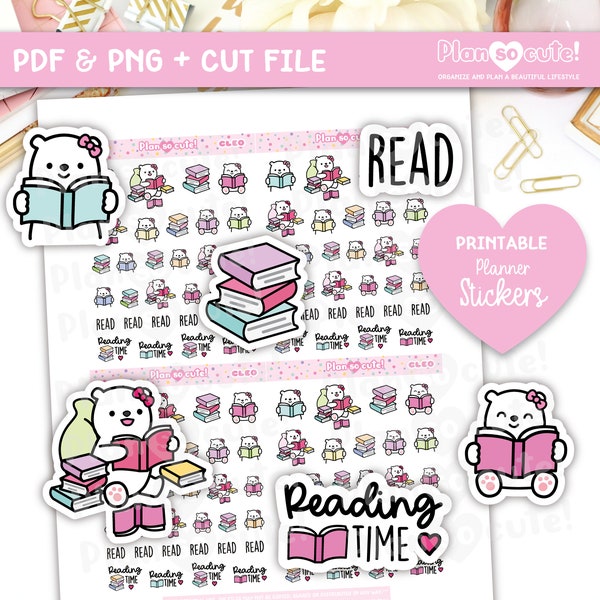 Read Printable Stickers - Etsy