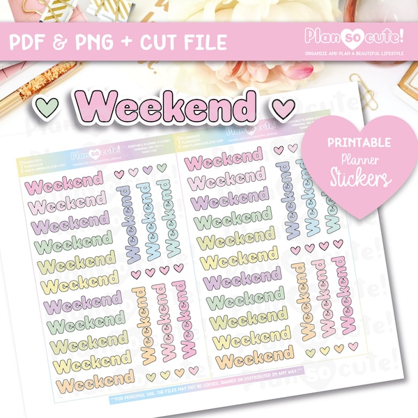 Weekend Stickers - Etsy