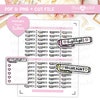 WEEKEND Script, Printable Planner Stickers, Script Stickers - Etsy