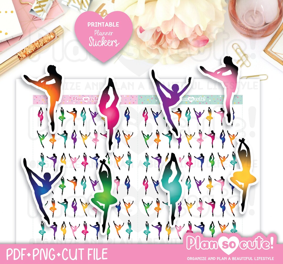 Dancer, Printable Stickers, Planner Stickers, Ballet Dancer, Cricut and ...