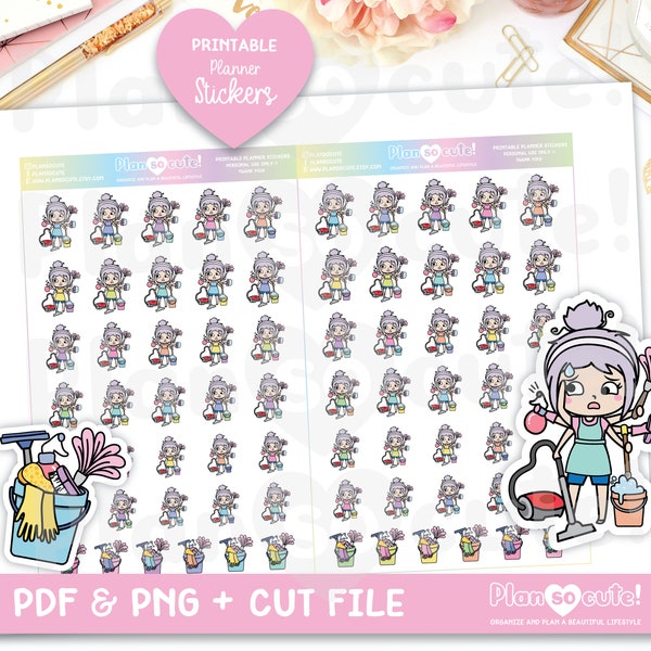 Cleaning Stickers - Etsy