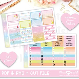 Hello Summer Printable Weekly Kit, Printable Planner Stickers, Cricut ...
