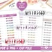 WEEKEND Script Printable Planner Stickers Script Stickers | Etsy