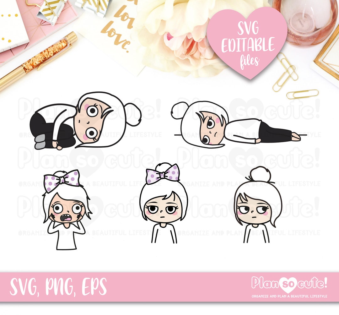 Emotions, Emily Emotions, Editable Files, SVG, EPS, PNG, Commercial Use ...