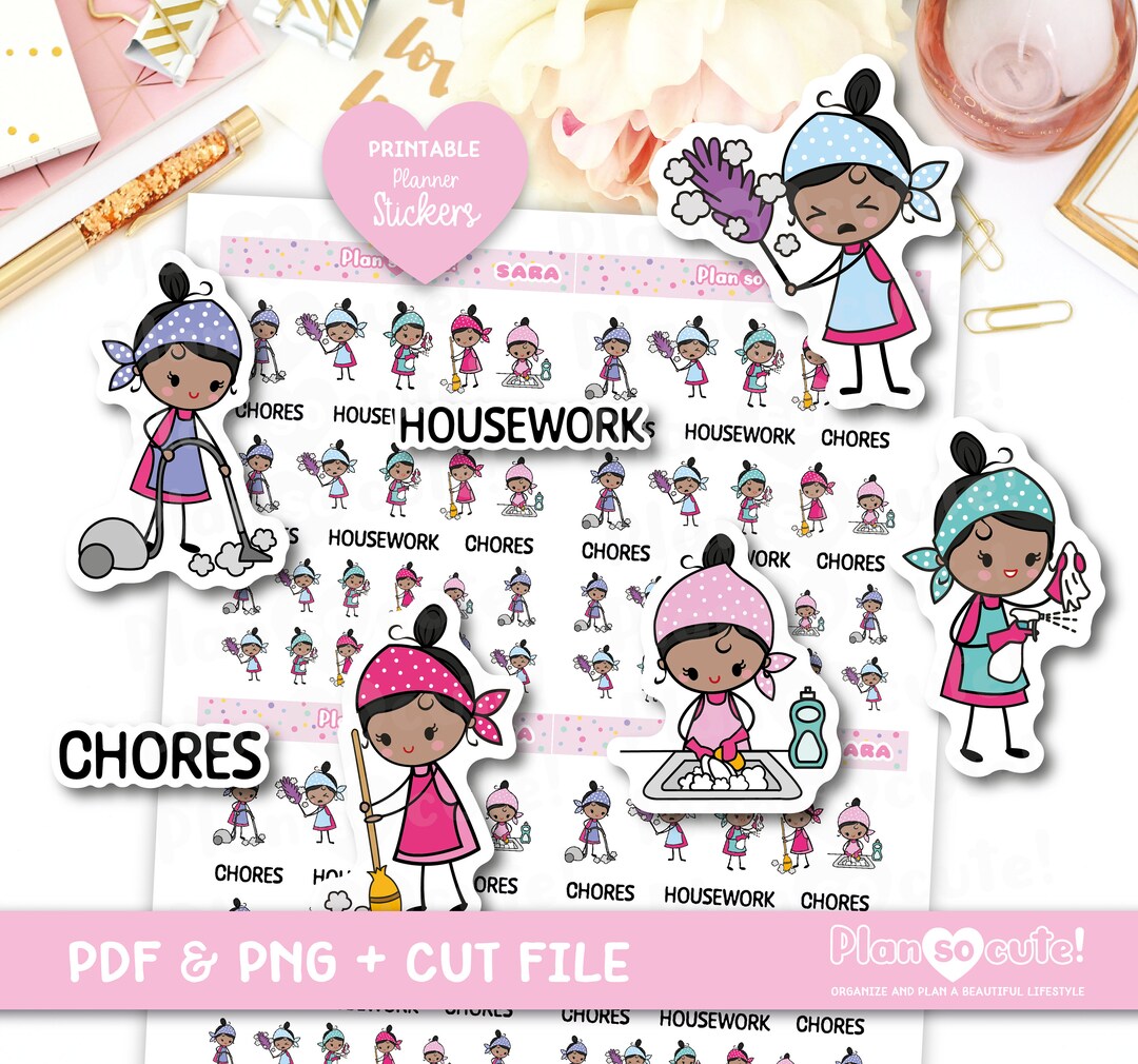 Sara Housework, Housework, Housework Time, Dark Skin, Printable ...