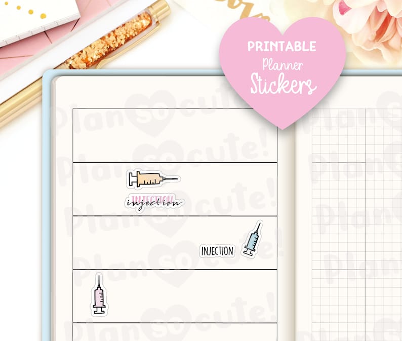 Injection Printable Planner Stickers - Etsy