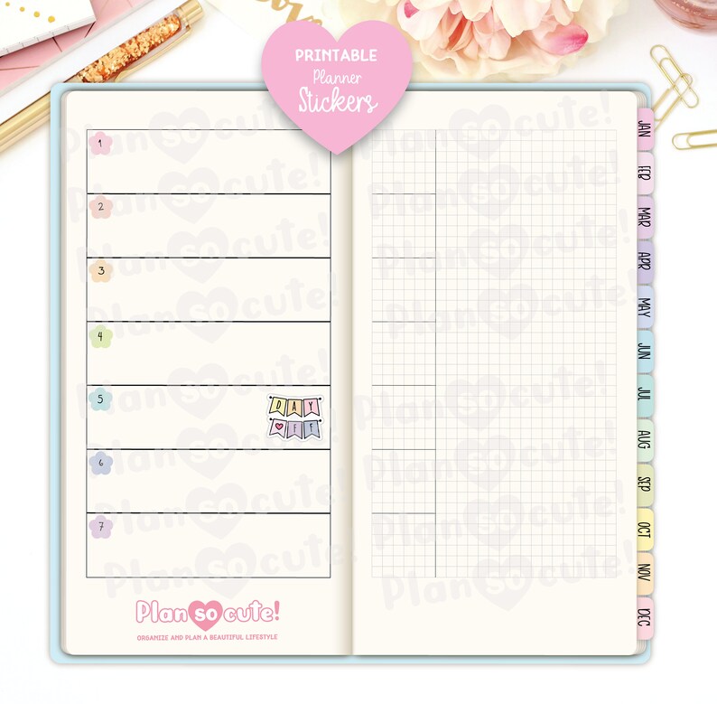 Printable Numbers Dates Printable Planner Stickers Personal - Etsy