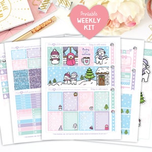 Winter Printable Weekly Kit, Baby Its Cold Outside, Printable Planner ...