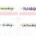 Days of the Week Script, Printable Planner Stickers - Etsy