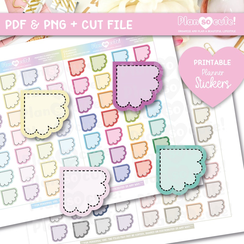 Scalloped Labels - Etsy