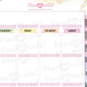 Days of the Week Banner, Printable Planner Stickers - Etsy Australia
