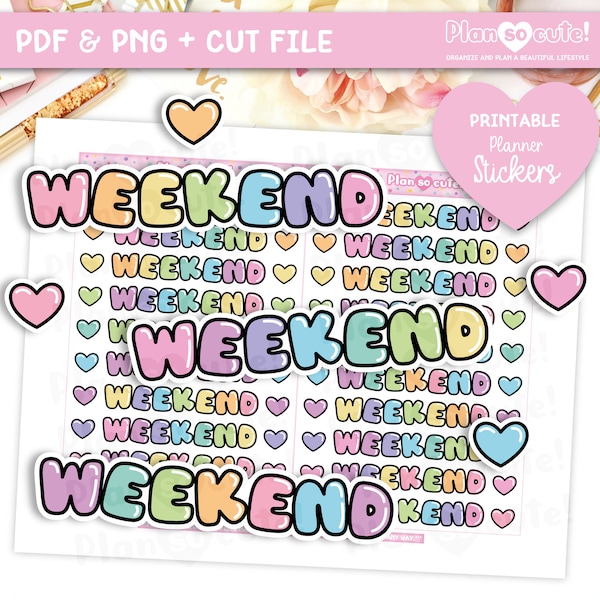 Weekend Stickers - Etsy