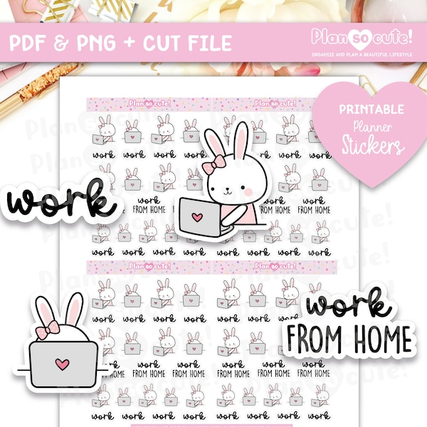Printable Work Stickers - Etsy