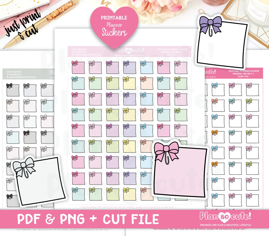 Doodle Sticky Notes, Printable Planner Stickers, Doodle Stickers - Etsy