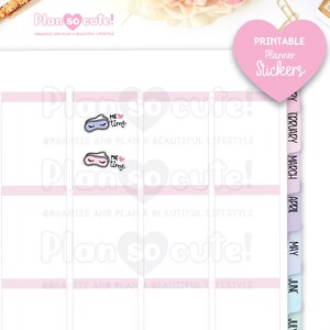 Nap Time, Sleep Mask, Printable Planner Stickers, Bullet Journal ...
