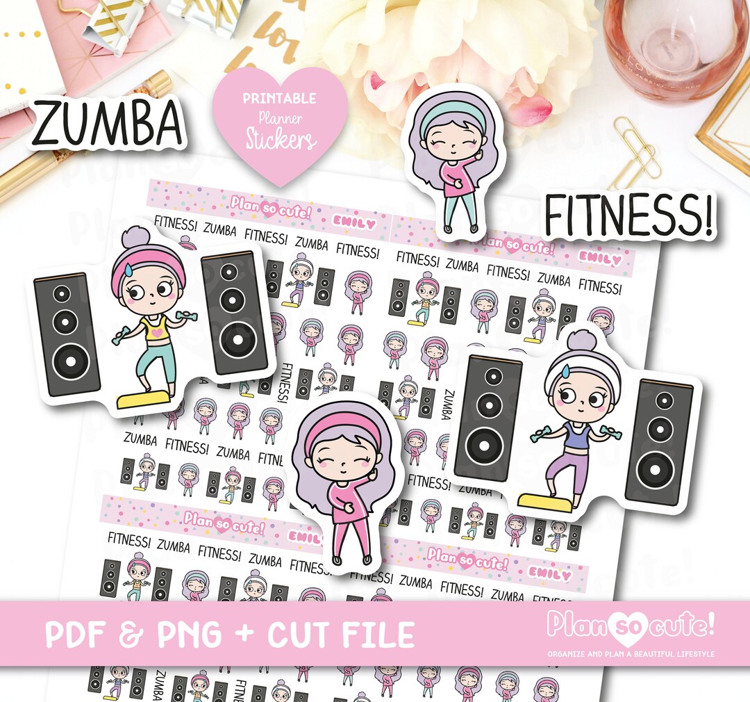 Emily Zumba Fitness, Printable Planner Stickers, Bullet Journal ...