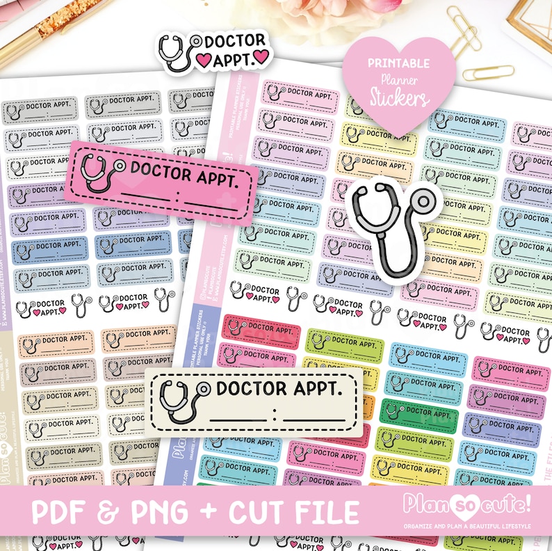 Doctor Appointment, Rainbow, Pastel and Neutral Colors. Printable ...