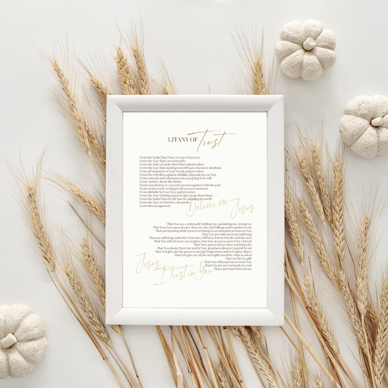 Litany of Trust Print | Catholic Prayer | Sisters of Life (digital ...