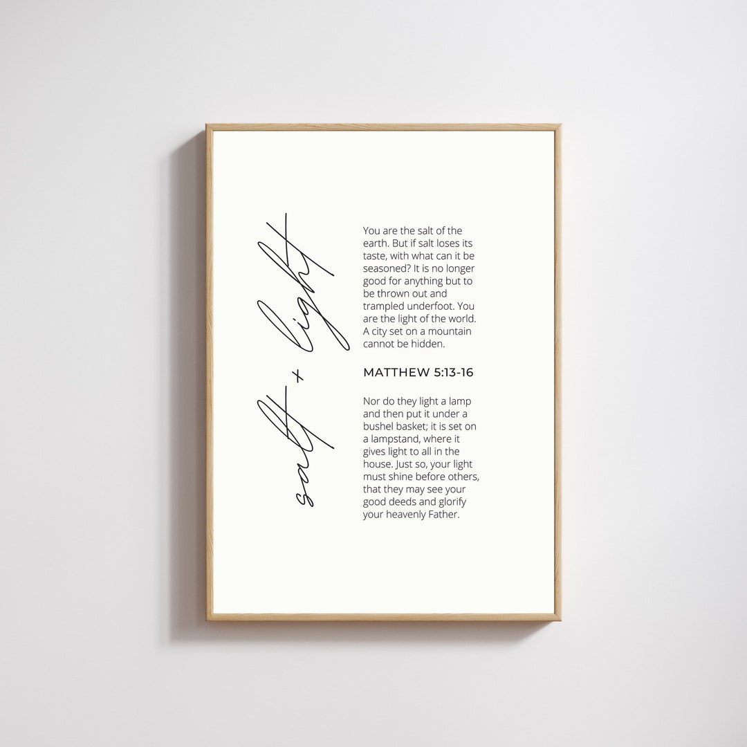 Salt Light Download Salt Light Print Salt of the Earth Light of the ...