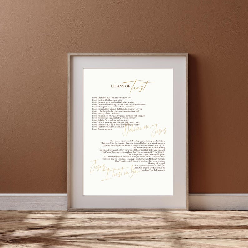 Litany of Trust Print | Catholic Prayer | Sisters of Life (digital ...