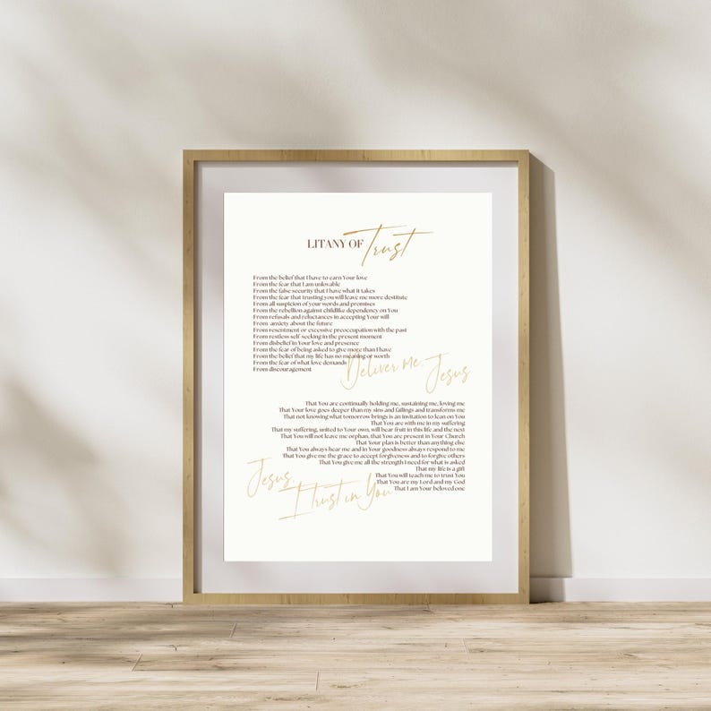 Litany of Trust Print | Catholic Prayer | Sisters of Life (digital ...