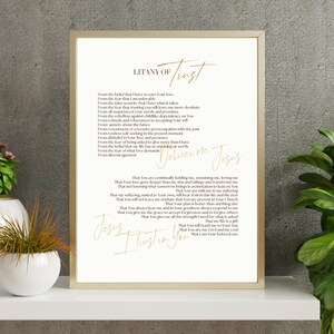 Litany of Trust Print | Catholic Prayer | Sisters of Life (digital ...