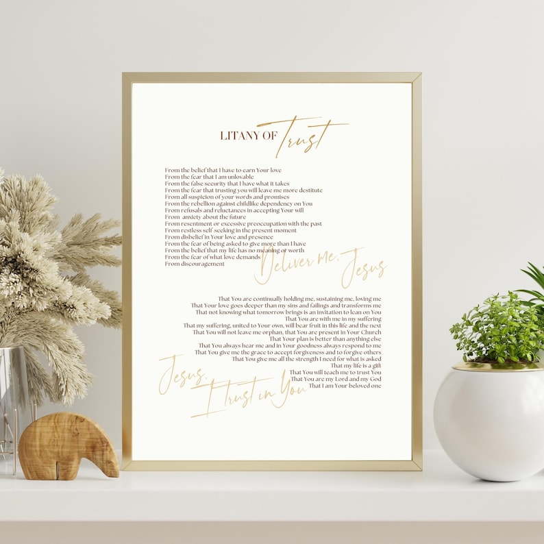 Litany of Trust Print | Catholic Prayer | Sisters of Life (digital ...