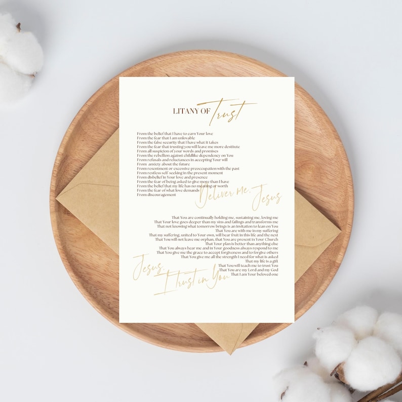 Litany of Trust Print | Catholic Prayer | Sisters of Life (digital ...