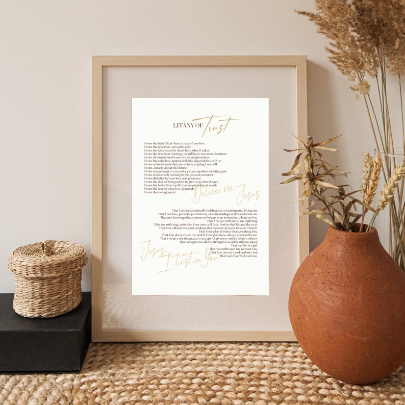 Litany of Trust Print | Catholic Prayer | Sisters of Life (digital ...