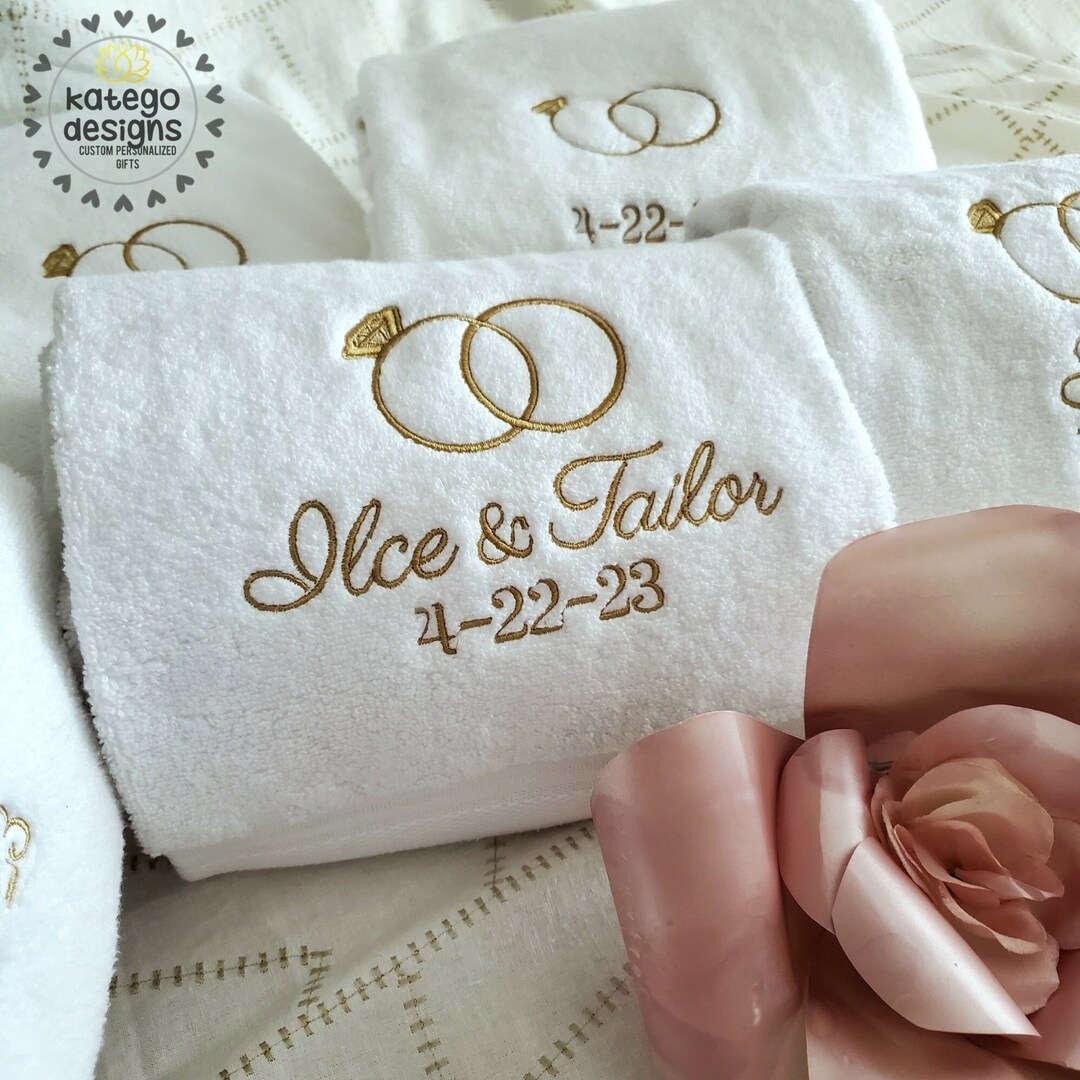 Personalized Bath Towels, Wedding Bath Towels, Personalized Towels ...