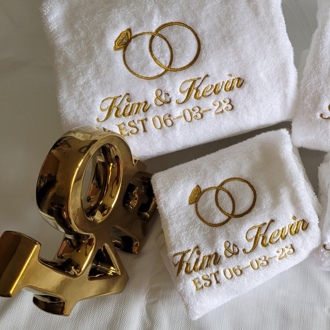 Personalized Bath Towels, Wedding Bath Towels, Personalized Towels ...