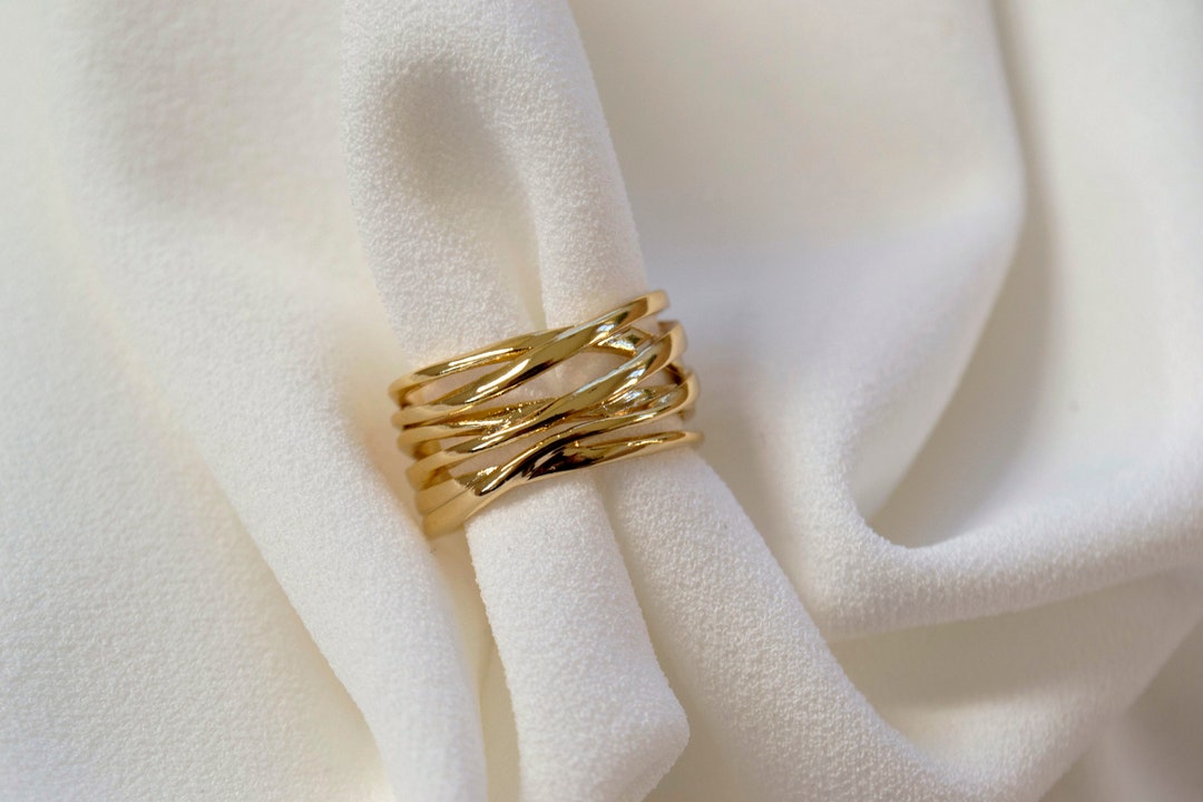 Thick Band Ring / Thick Ring / Gold Band Ring / Gold Ring / 925 ...