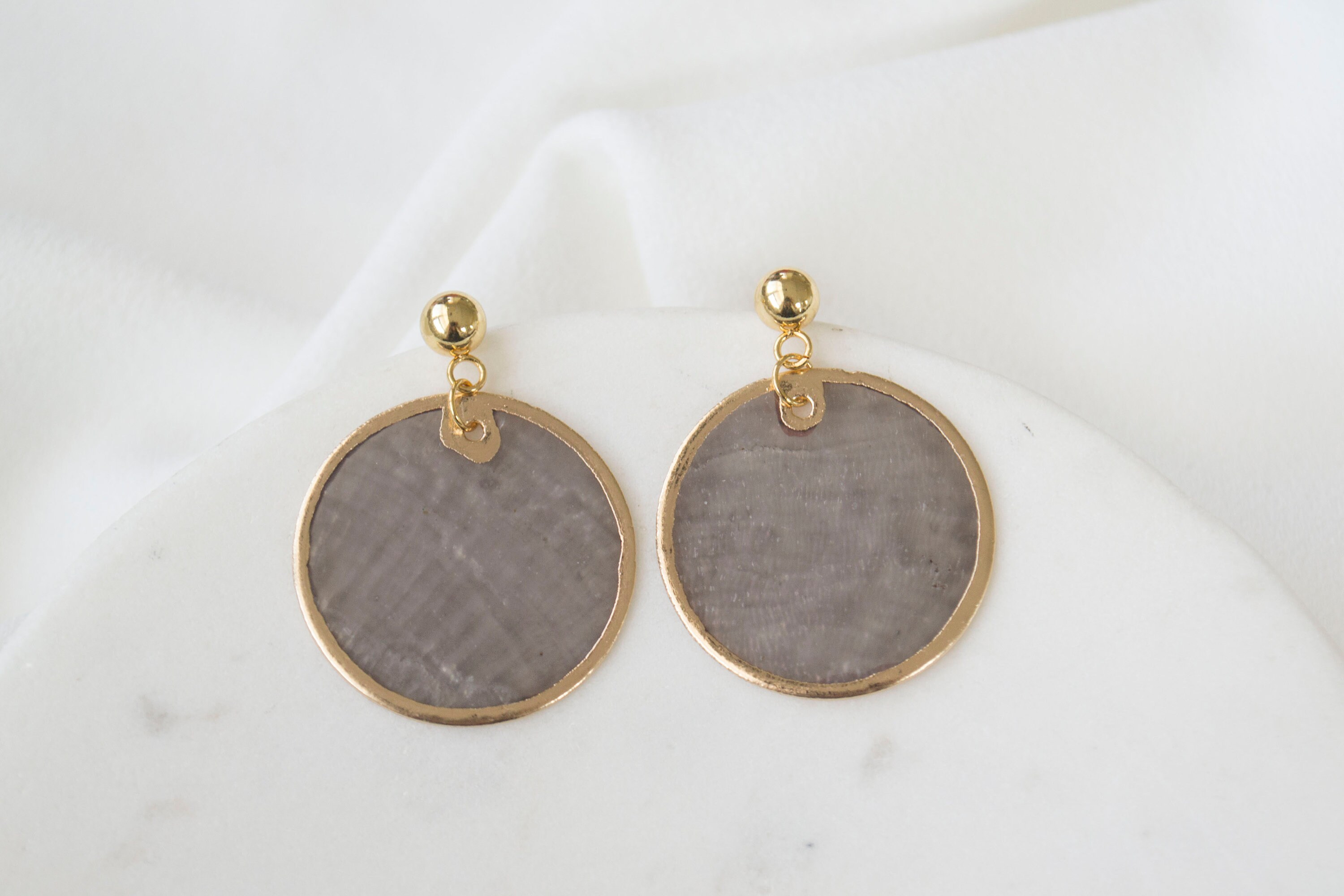 Capiz Shell Earrings / Shell Earrings / Dangle Earrings / Gold | Etsy