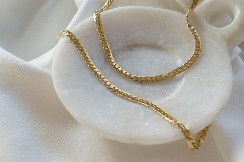 Snake Chain Bracelet / Gold Snake Bracelet / Link Chain | Etsy