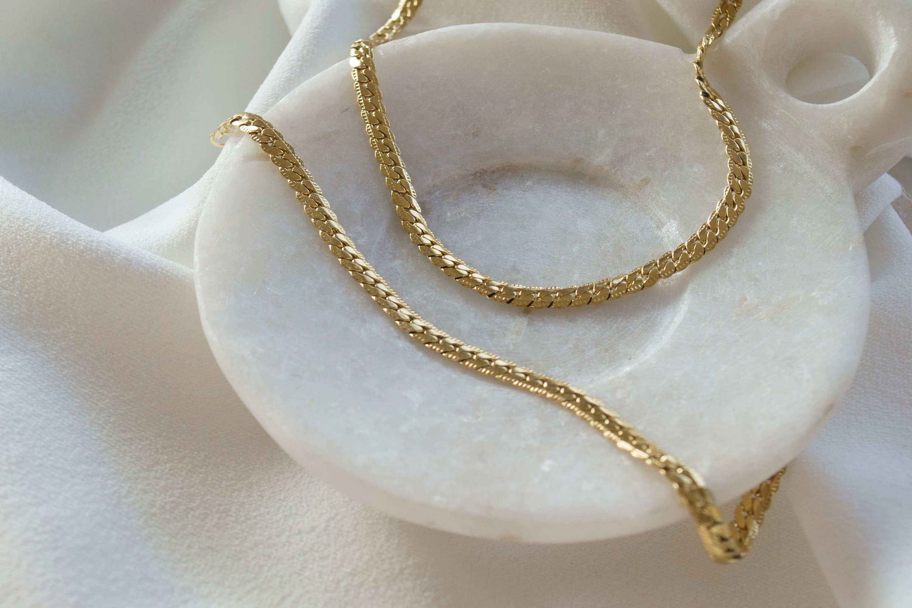 Snake Chain Bracelet / Gold Snake Bracelet / Link Chain | Etsy