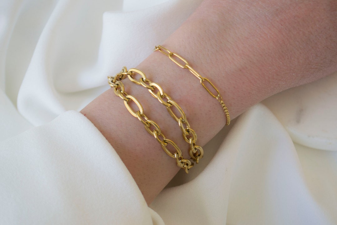 Chunky Chain Bracelet / Bracelet de chaîne de maillons / - Etsy France