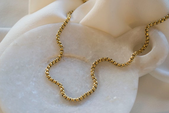 Gold Box Chain Necklace / Thick Chain Necklace / Link Chain - Etsy UK