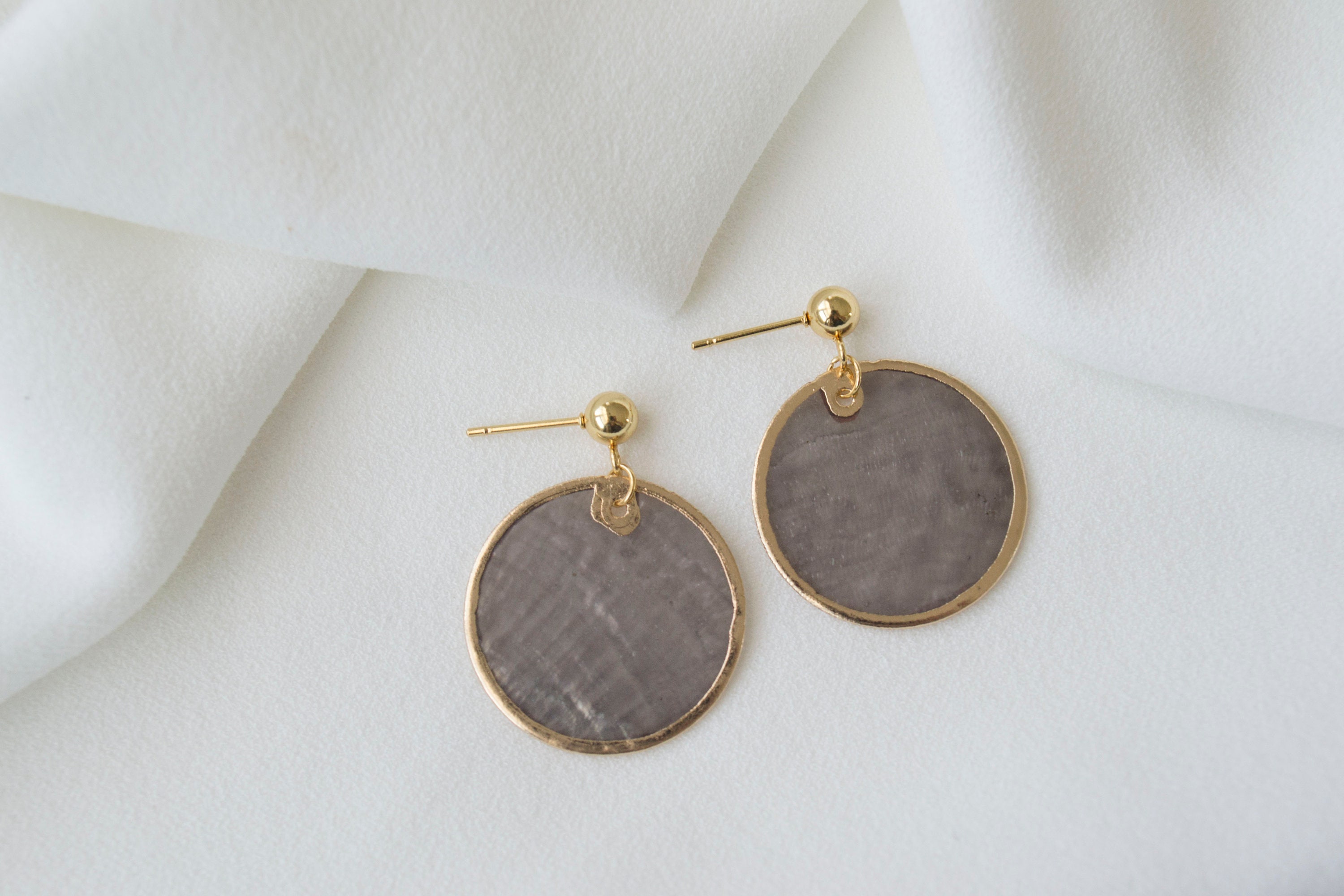 Capiz Shell Earrings / Shell Earrings / Dangle Earrings / Gold | Etsy