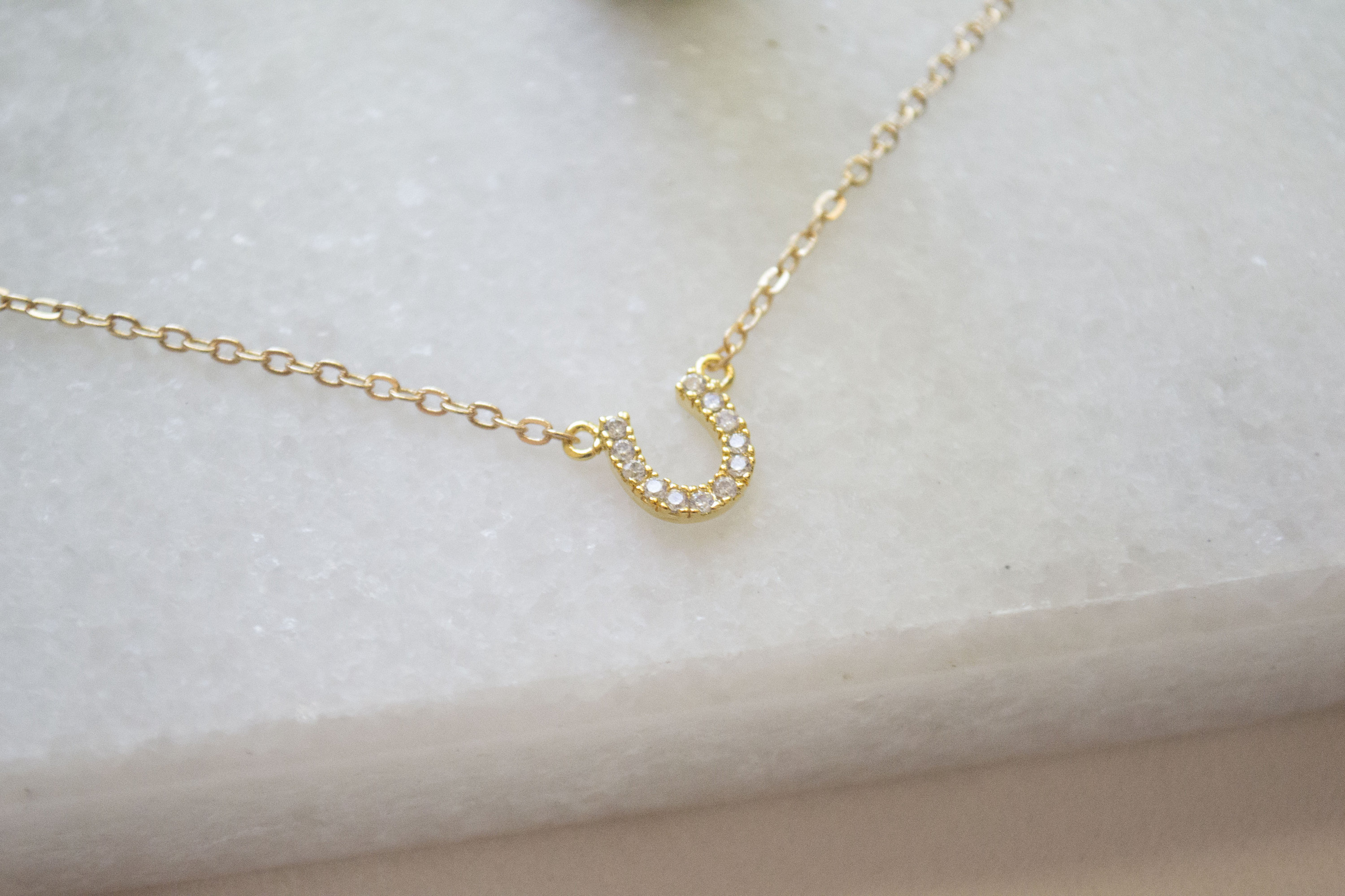 Horseshoe Necklace / Gold Horseshoe Necklace / 14k Gold Filled | Etsy