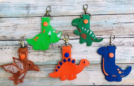Dinosaur Backpack Tag Dinosaur Keychain Dino Tag Customized - Etsy