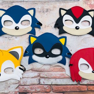 Blue Hedgehog Mask, Embroidered Mask, Halloween Mask, Birthday Pary ...