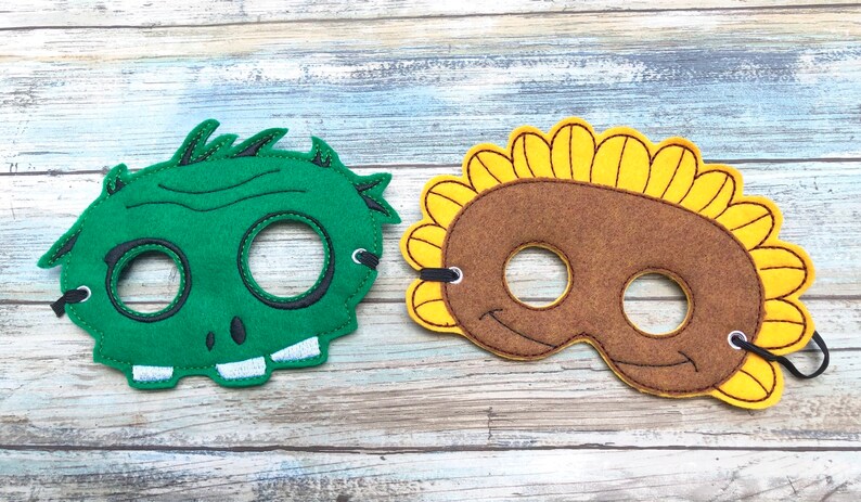 Flower and Zombie Kids Mask Halloween Mask Dress - Etsy