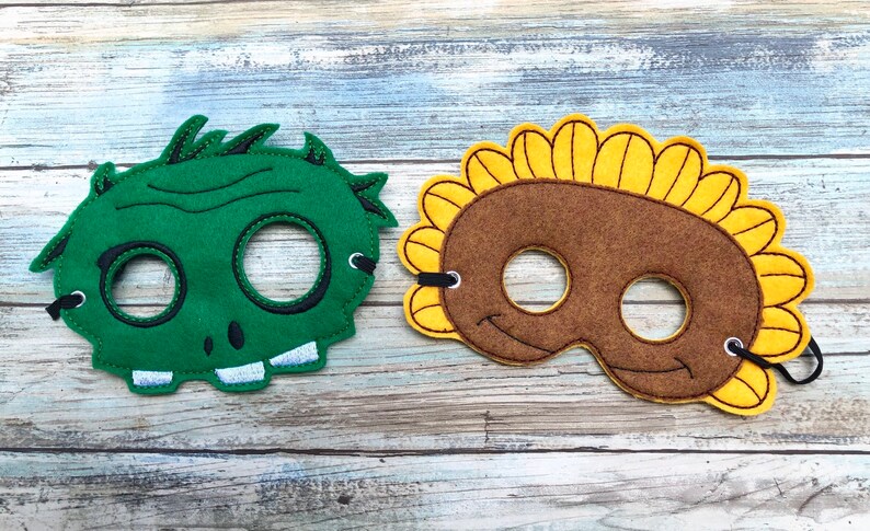 Flower and Zombie Kids Mask Halloween Mask Dress - Etsy
