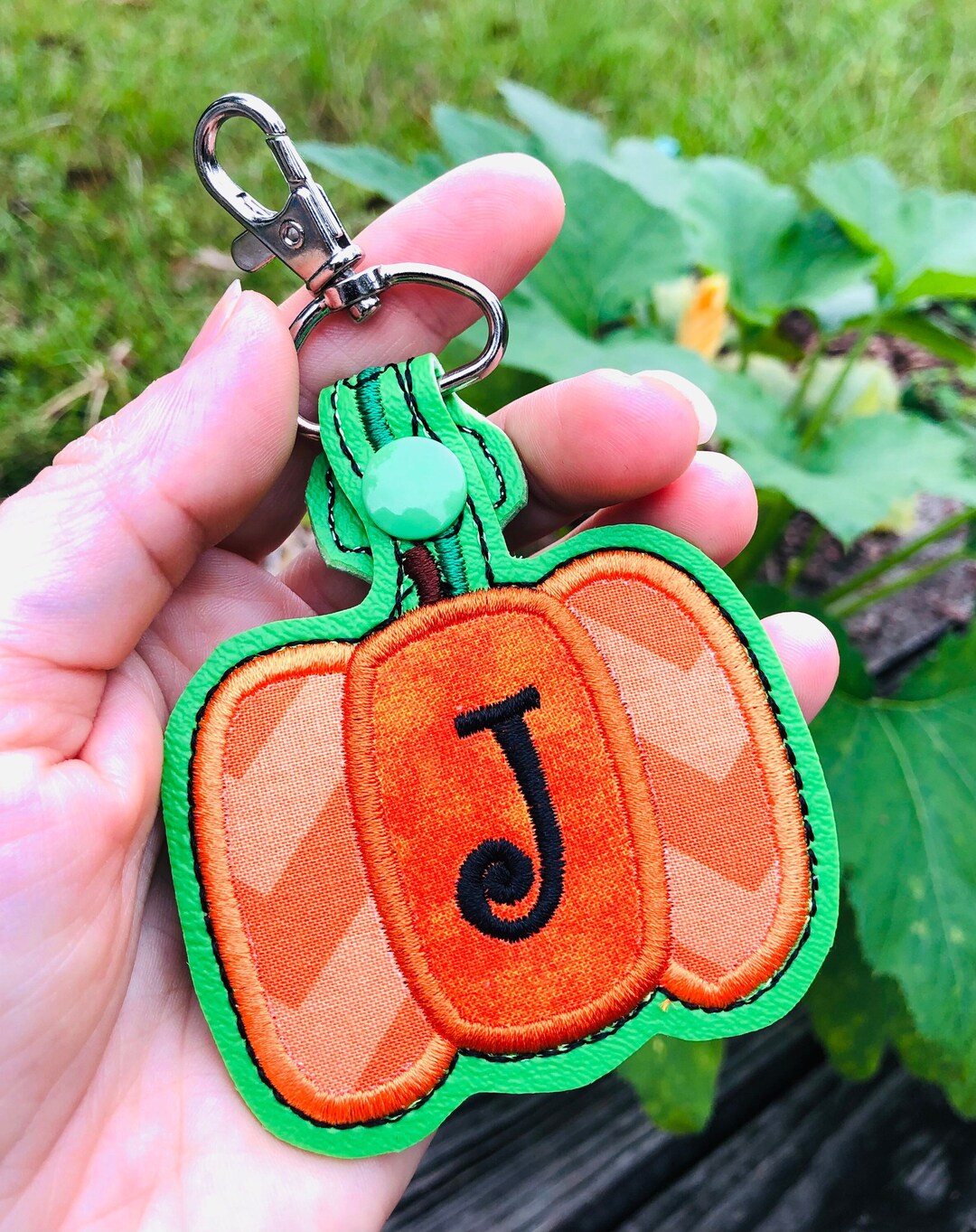 Pumpkin Key Chain,pumpkin Snap Tob, Applique Pumpkin Key Chain ...
